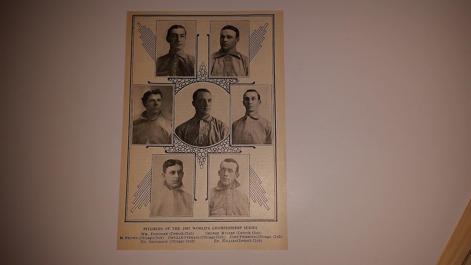 Mordecai Brown George Mullin Bill Donovan 1907 Reach World Series ...