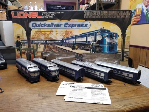 Vtg Lionel 0 Gauge Quicksilver Express Train Set 6-1253 Metal Wheels ...