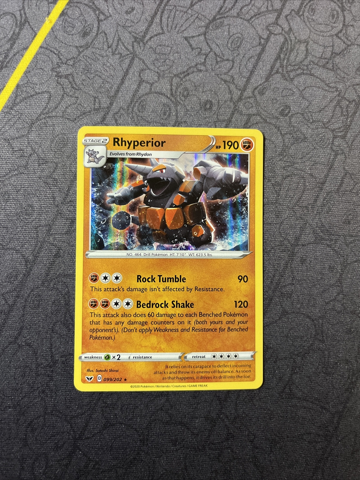 Pokémon TCG Rhyperior Sword & Shield 099/202 Holo Holo Rare for sale ...