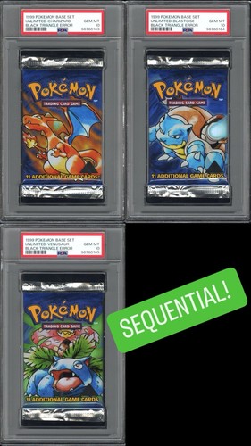 PSA 10 GEM MINT POKEMON SEQUENTIAL BLACK TRIANGLE ERROR SET | eBay