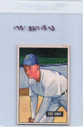 1951 Bowman #178 Ted Gray Tigers EX 51B178-22715-3 | eBay