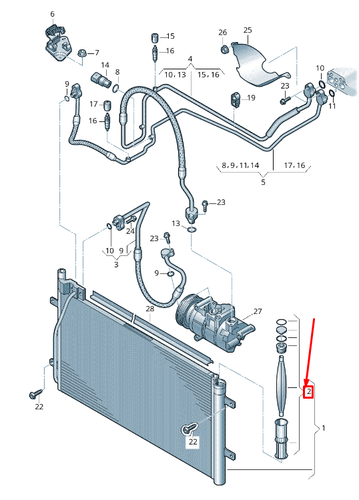NEW AUDI RSQ3 8U AIR CONDITIONER DRYER INSERT 8U0298403 | eBay