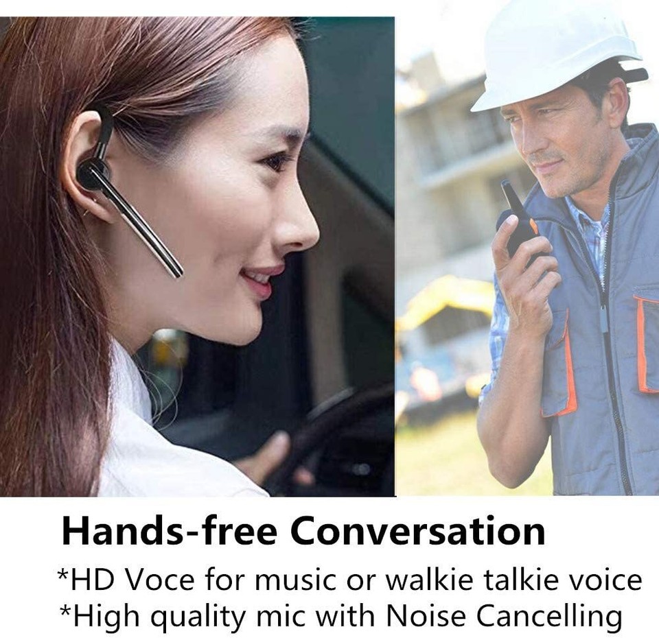 Walkie Talkie Wireless Headset M Plug Bluetooth Two Way Radio For ...