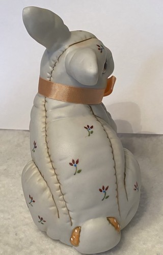 Vtg Geo Z Lefton Stitch Patchwork Floral Easter Bunny Rabbit Figurine ...