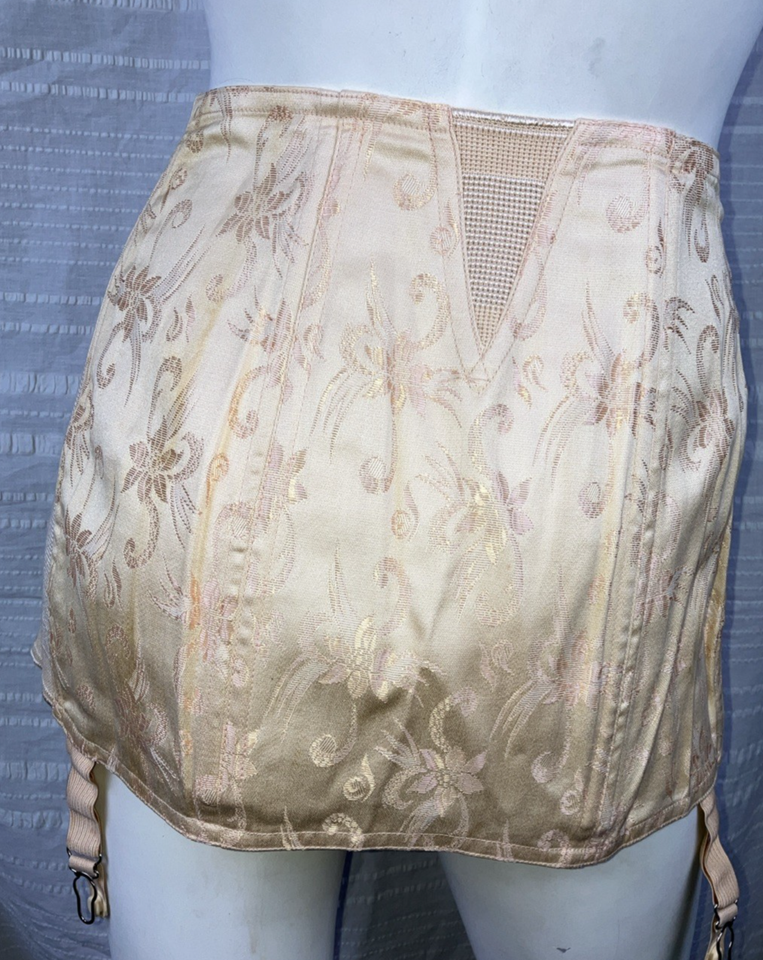 Vintage warner’s brocade floral 30s 40s deco bottom girdle garters | eBay