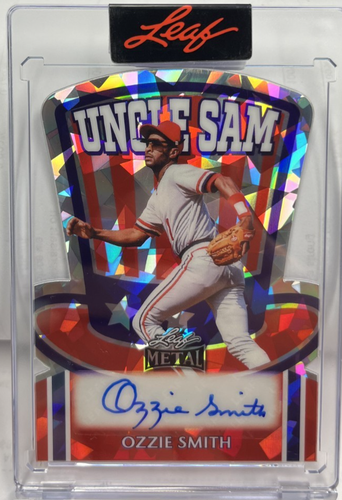 Ozzie Smith 2025 Leaf Metal Independence Day Uncle Sam Autograph Auto ...
