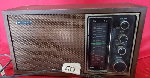 SONY TFM-9440W Solid-State AM/FM Table Top Wood Grain Radio Vintage ...