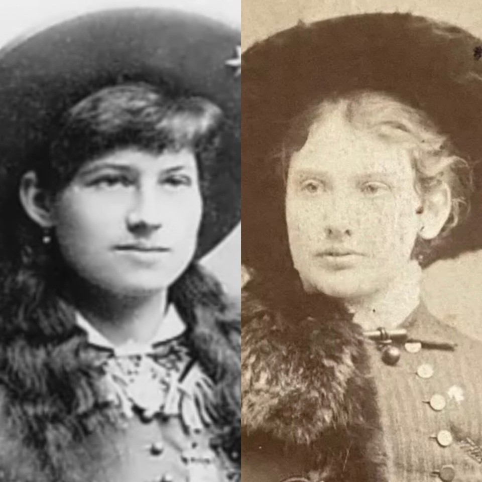 1880s Little Sure Shot Annie Oakley Old West Cowgirl Markswoman Cabinet ...