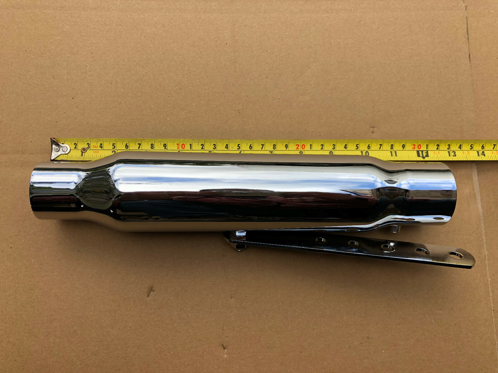 Motorbike Bike Chopper Chrome Cherry Bomb Exhaust Rear Silencer Muffler ...