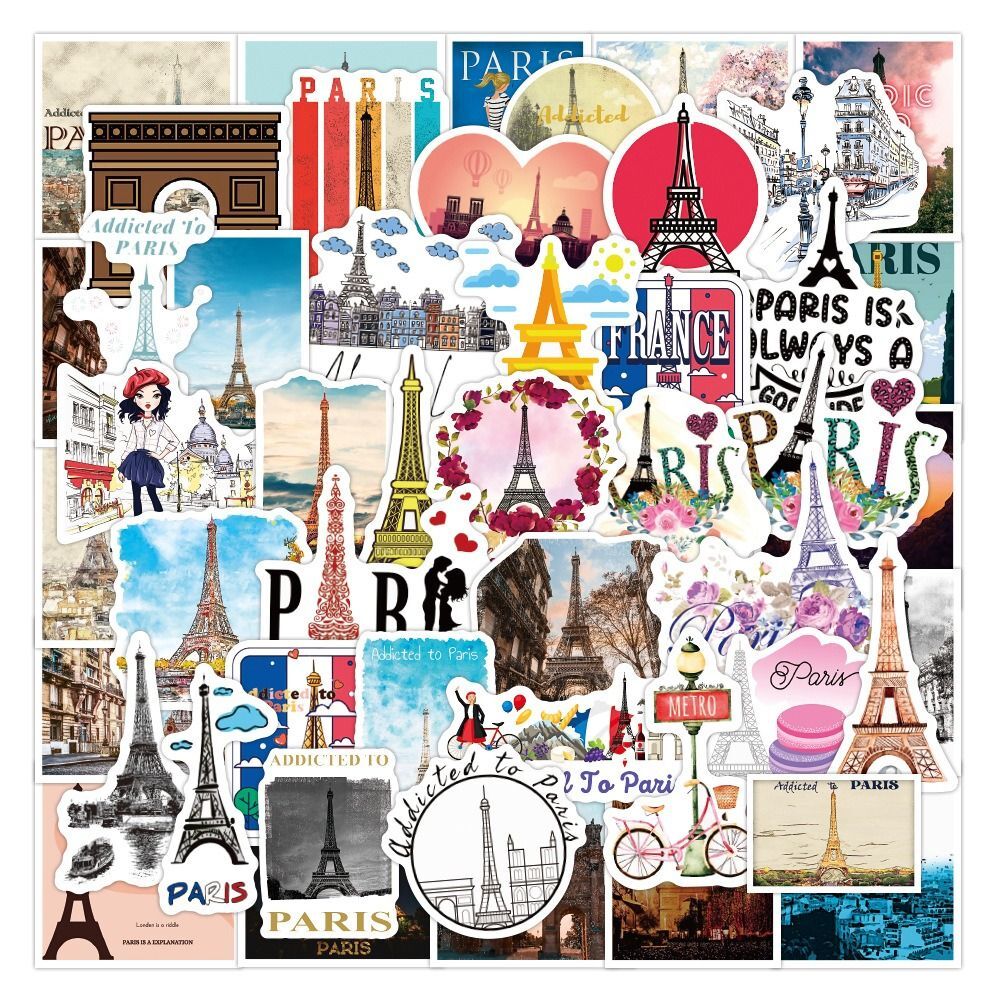 Paris Paris Stickers PG Waterproof Eiffel Tower Stickers Luggage | eBay