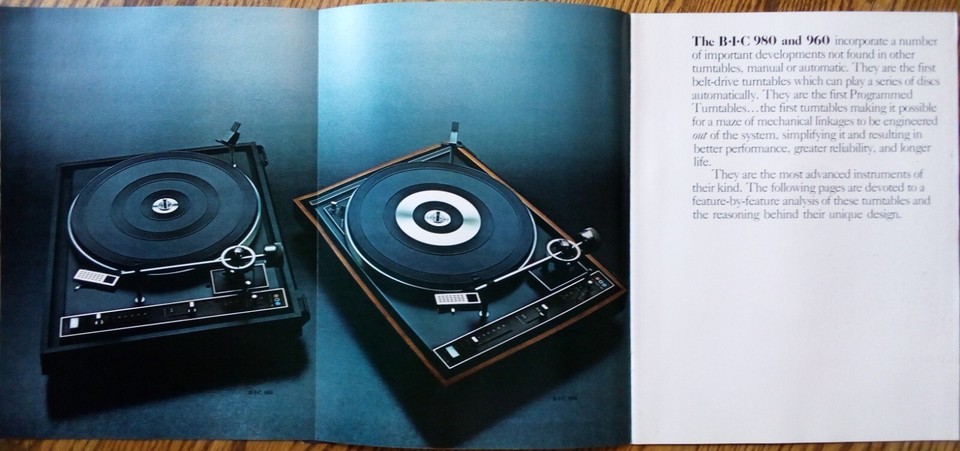 BIC 920 960 980 5 Turntables Venturi Formula 2 4 5 6 7 Manuals ...