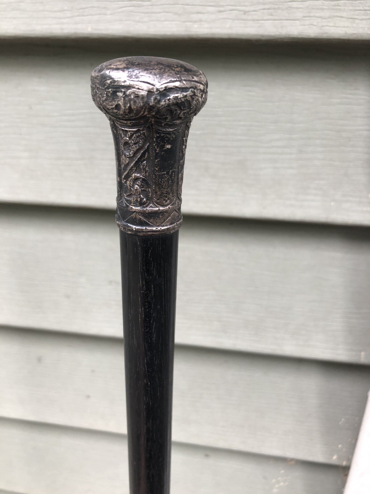 Rare Victorian/French Antique Swagger Stick Cane W Inscription Dark ...