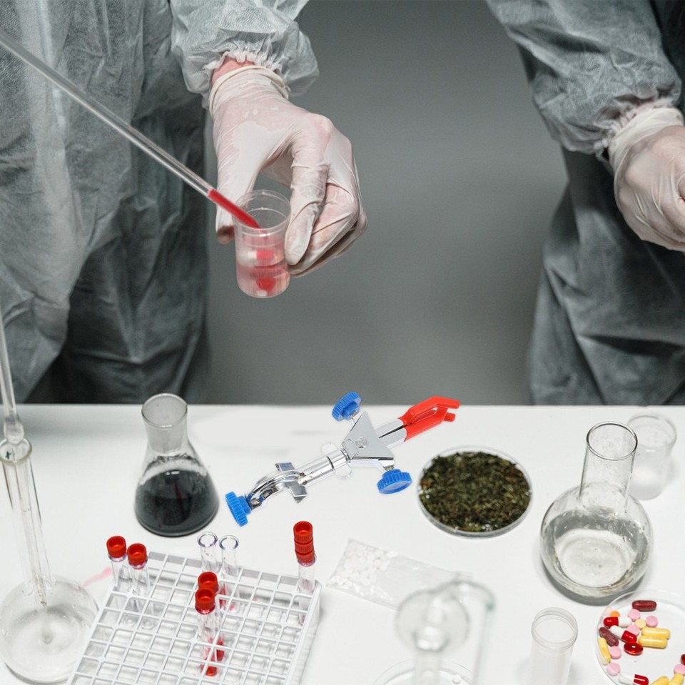 Multi Use Clamp Beaker Clamp, Laboratory 3 Jaw Labs Retort Stand | eBay ...