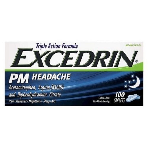 Excedrin PM Headache Triple Action Formula Caplets 300672056917| eBay