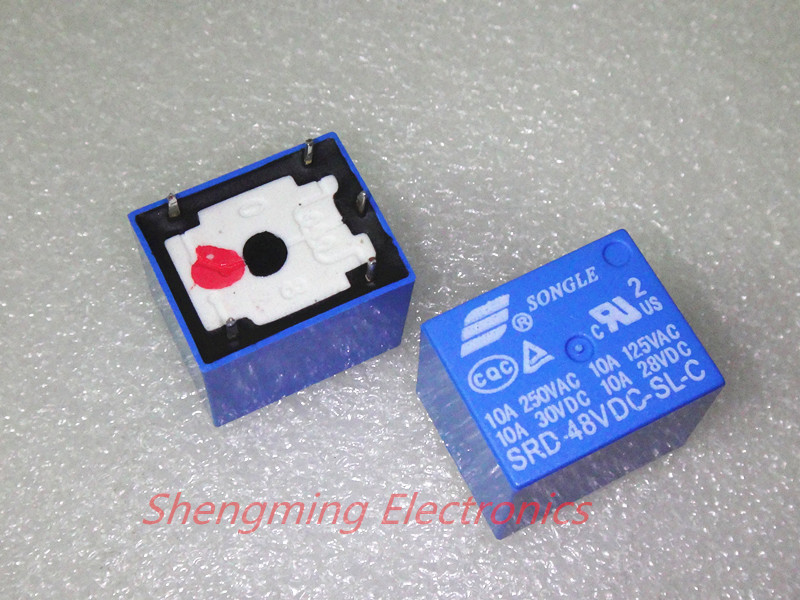 10PCS SRD-48VDC-SL-C PCB 5PINS 48V DC Coil Power Relay | eBay