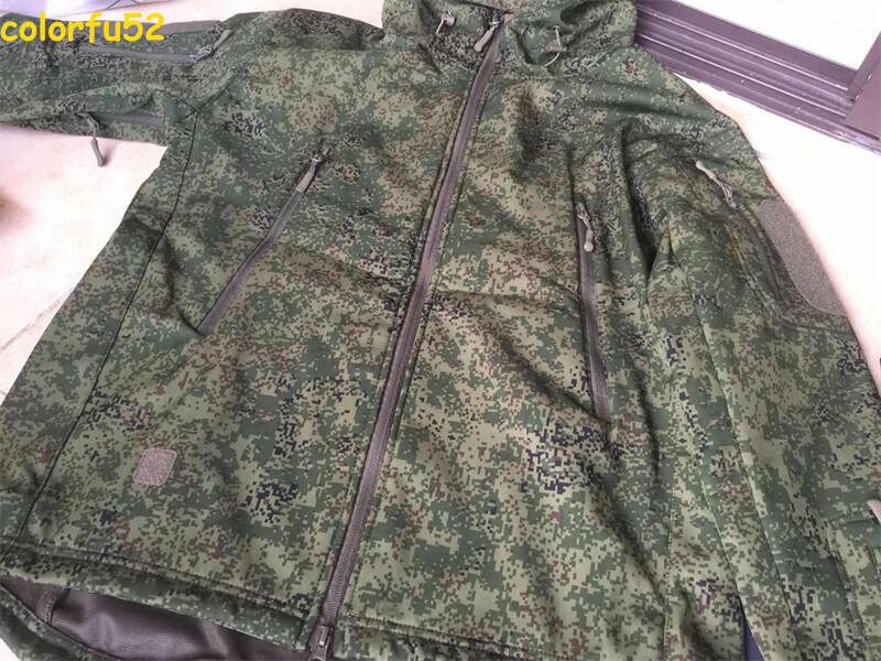 Russian EMR Green Camo Tactical Jacket Waterproof Fleece Outwear Zipper ...