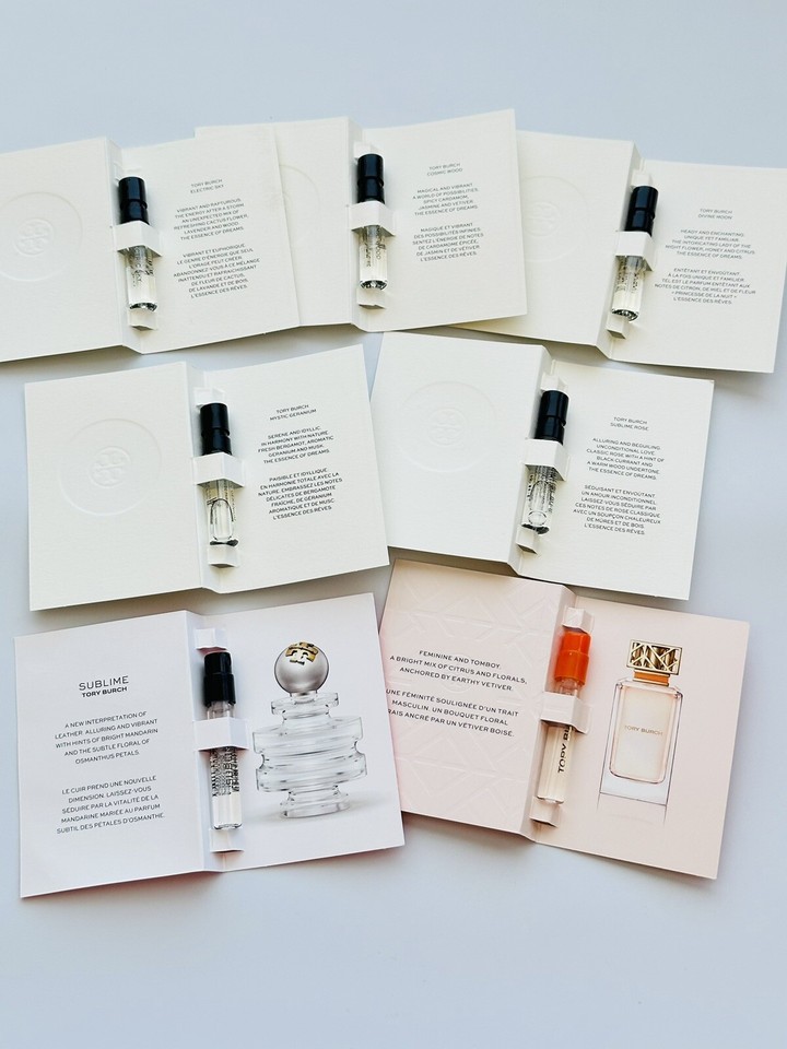 Tory Burch Perfume Sample 7pcs (Sublime , Rose , Electric Sky, Sublime ...