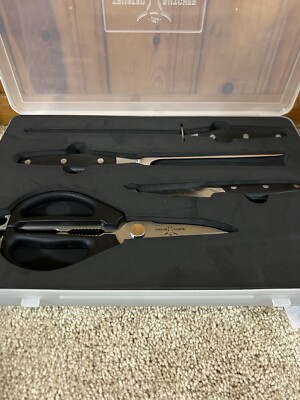 NEW Trusted Butcher 4 Piece Set w Scissors Paring Knife Meat Fork ...