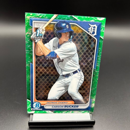 2024 Bowman #BCP-65 Carson Rucker Lunar Glow Refractor Detroit Tigers ...