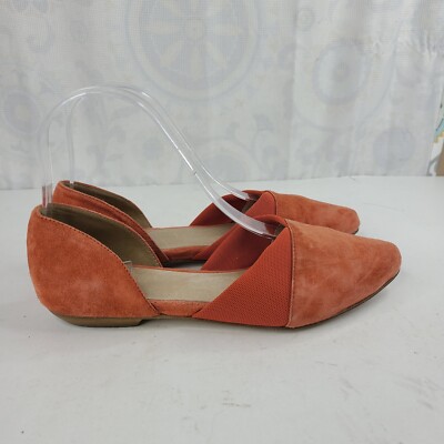 Eileen Fisher Asha Su Coral D'Orsay Suede Leather Flats Size 6 | eBay