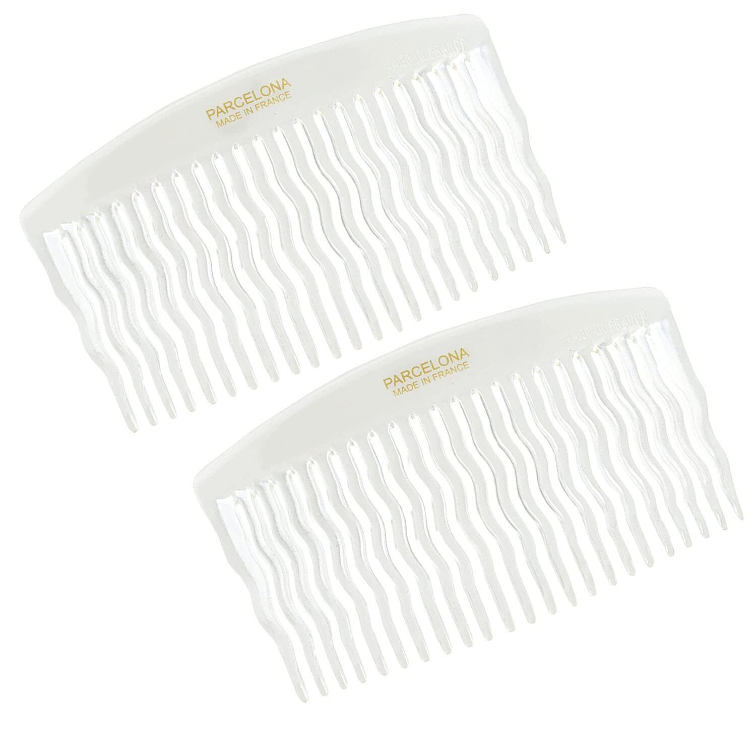 Parcelona French Zig Zag Small Celluloid Acetate 23 Teeth Side Hair ...