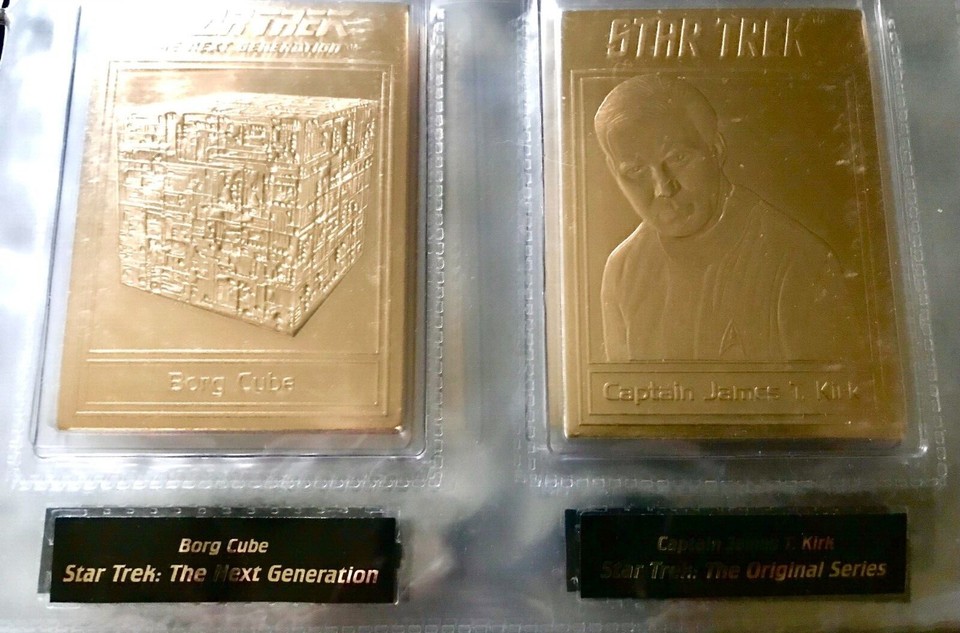 Star Trek Complete Series of 60 22 KT Gold Cards and Binder by Danbury ...