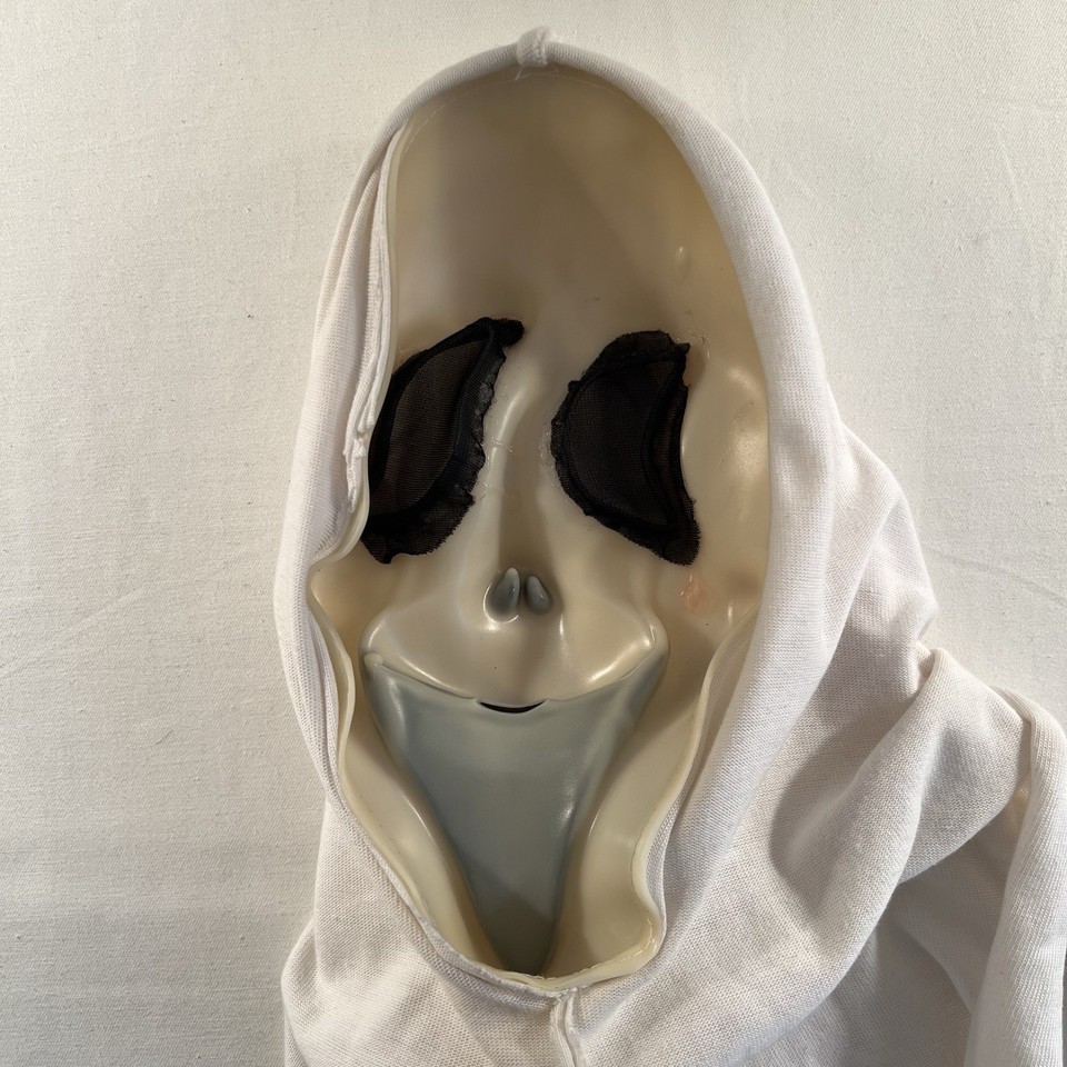 Fun World Div Gen 1 Silly Ghost Halloween Mask White Cotton Shroud 1992 ...