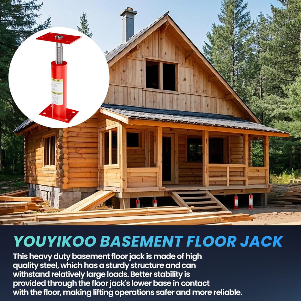 1 Pack Basement Floor Jack, Heavy Duty Adjustable Jack Post Basement ...