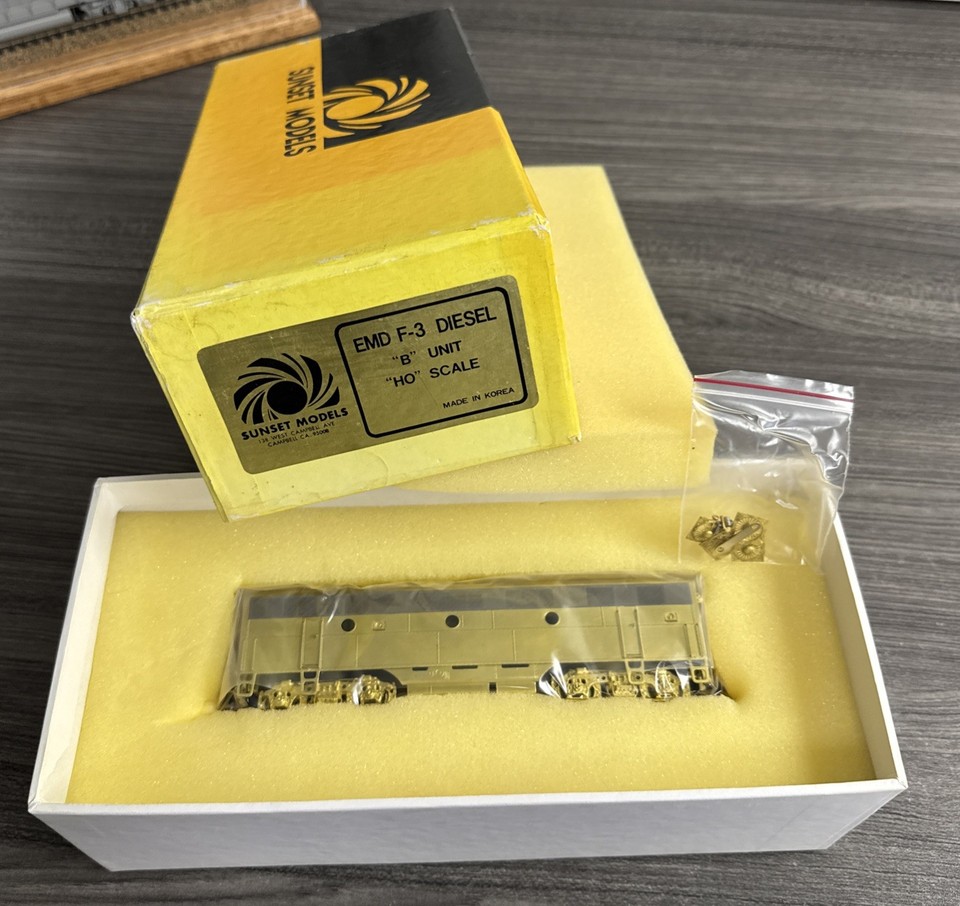 Sunset Models HO Brass EMD F3B Diesel Locomotive - Unpainted, NIB w ...