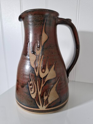 Large Vintage Lacock, Studio Pottery Jug / Vase 1970s. 8" Tall. Robert ...
