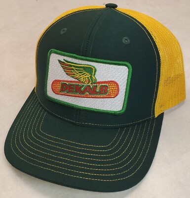 DEKALB SEED Patch on Richardson 112 Trucker Hat Snapback Dk.Green/Gold ...