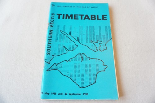 1968 Southern Vectis Isle of Wight Bus Timetable Ventnor Ryde Shanklin ...