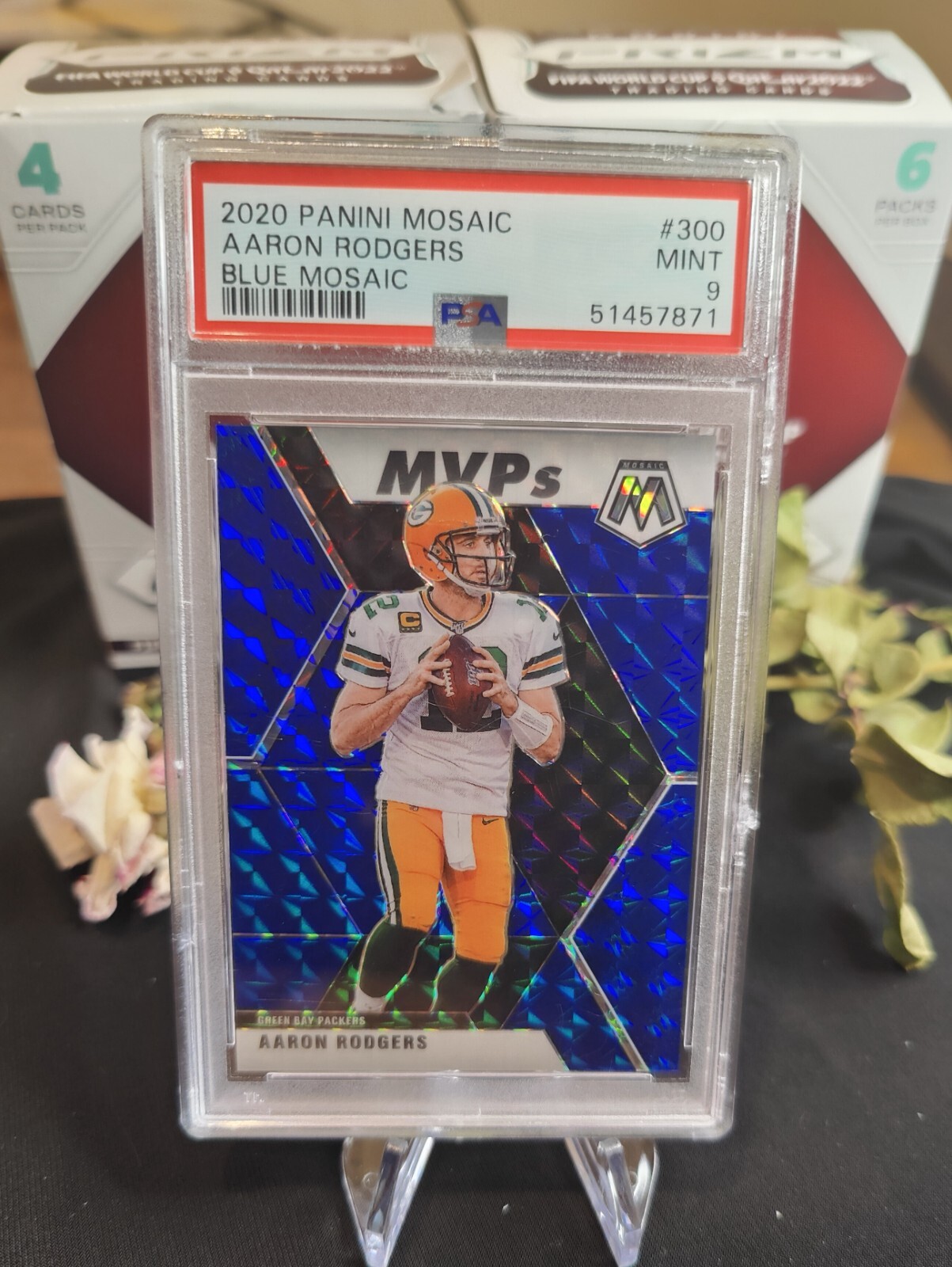 2020 Panini Mosaic Aaron Rodgers Blue #300 MVP YEAR GREEN BAY PACKERS ...