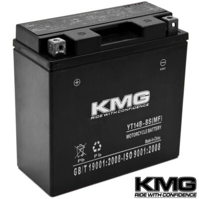 YT14B-BS Sealed Powersport Battery 12V For Yamaha 1300 FJR1300, A 2003 ...
