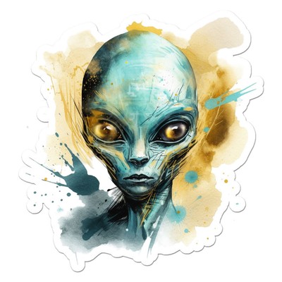 Alien UFO Vinyl Decal Sticker - ebn9493 | eBay