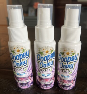 🔥Poopsi Daisy Pre-Poo Spray By Wizard 2oz ea. Lavender Scent (Lot 3 ...