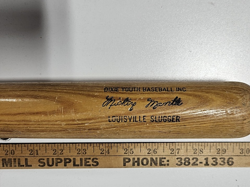 Rare Vintage Mickey Mantle Louisville Slugger 225G Dixie Youth Baseball ...