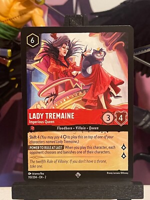 Disney Lorcana TCG Lady Tremaine Imperious Queen 110/204 ROTF Super ...