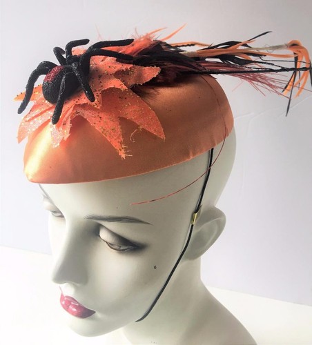 Halloween Party Spider Tarantula Hat Fascinator Costume Orange Black ...