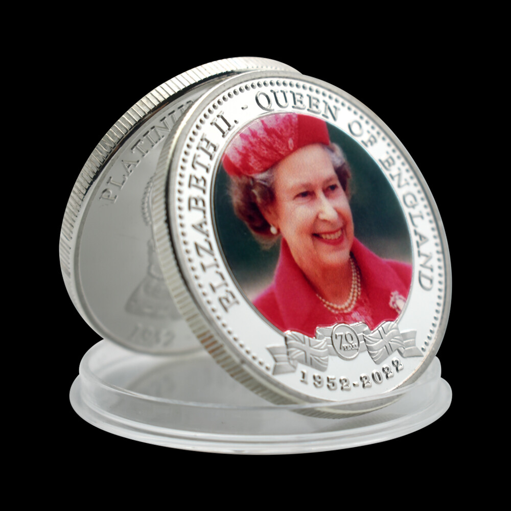 7pcs The Queen of England Silver Coin Set Elizabeth II Platinum Jubilee ...