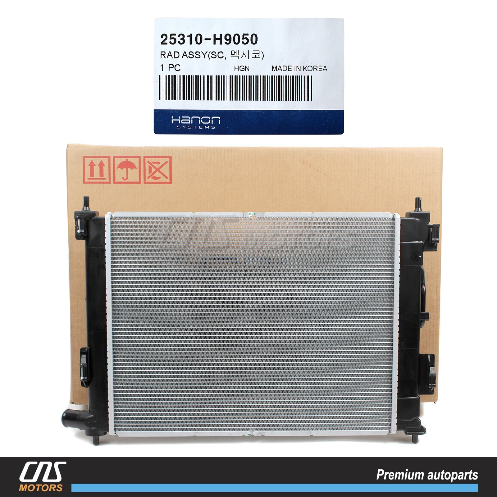 HANON GENUINE OEM Radiator for 18-19 Hyundai Accent Kia Rio 25310H9050 ...