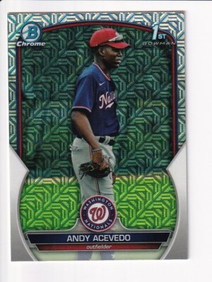 2023 Bowman Chrome Mega Andy Acevedo Mojo Refractor Nationals #BCP-237 ...