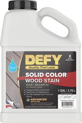 DEFY Solid Color Wood Stain Sealer - Deck Paint and Sealer for Decks ...