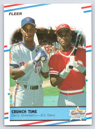 1988 Fleer "CRUNCH TIME" #637 /Darryl Strawberry / Eric Davis ...