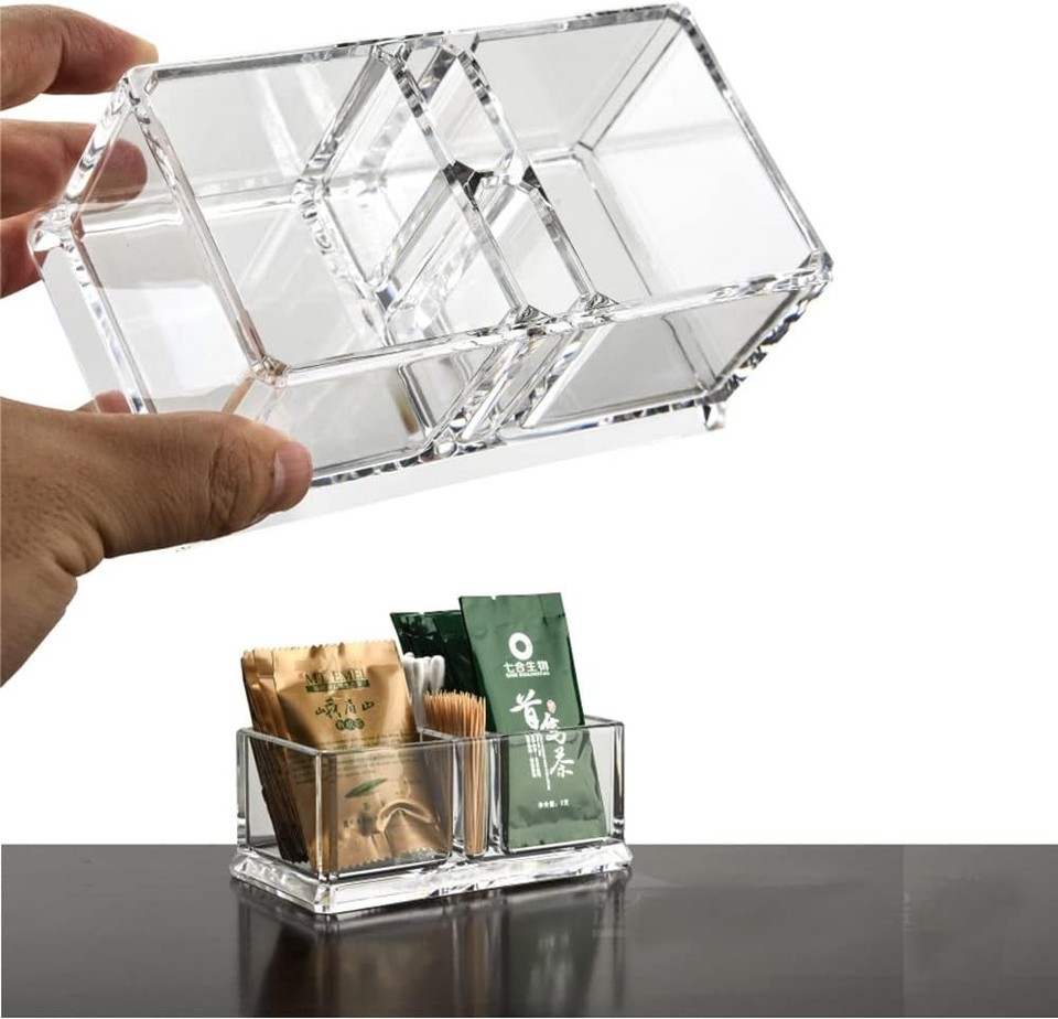 Clear Acrylic Tea Bag Holder Coffee Sugar Storage Box YTBH-001 | eBay