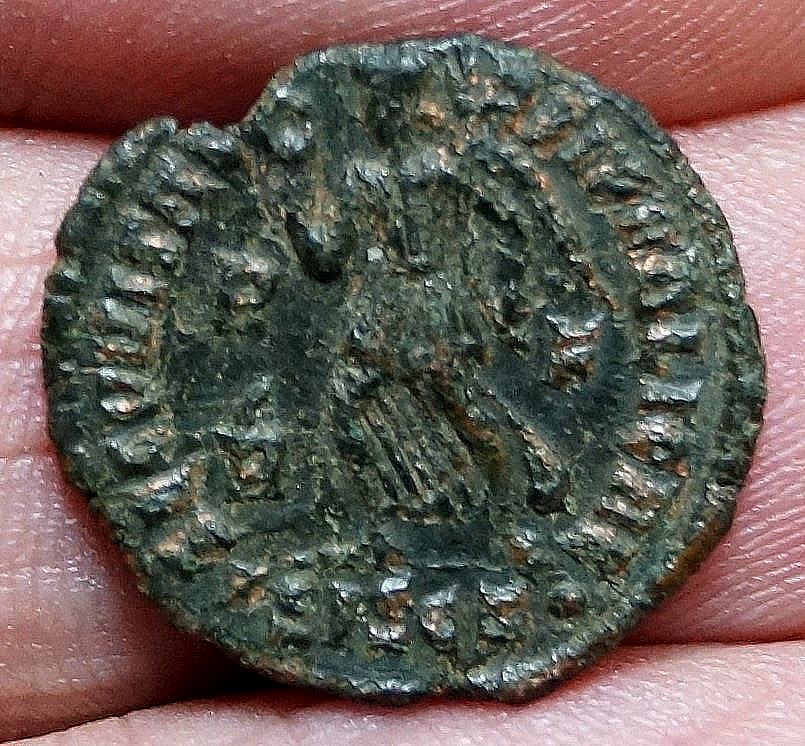 VALENTINIAN I, WINGED VICTORY, 364-367 A.D, 18mm, 2.0g, Ancient Roman ...