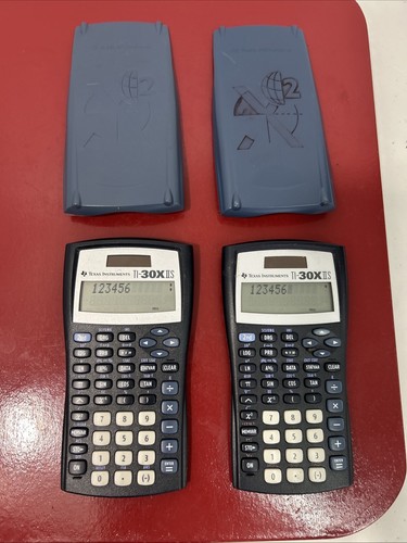 Lot of 2 Texas Instrument TI-30X IIS Solar Calculators, TESTED Dark ...
