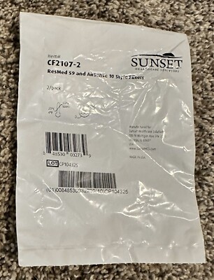 Sunset Resmed S9 and AirSense 10 Style Filters CF2107-2 (2pk) | eBay
