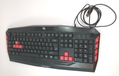 Cyberpower PC Gaming Keyboard Multimedia Gaming Wired USB Black/Red | eBay