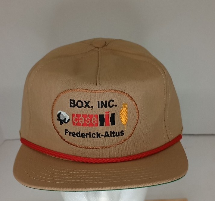 Vintage Case IH Box Inc Frederick-Altus Embroirdered Rope Strapback Hat ...